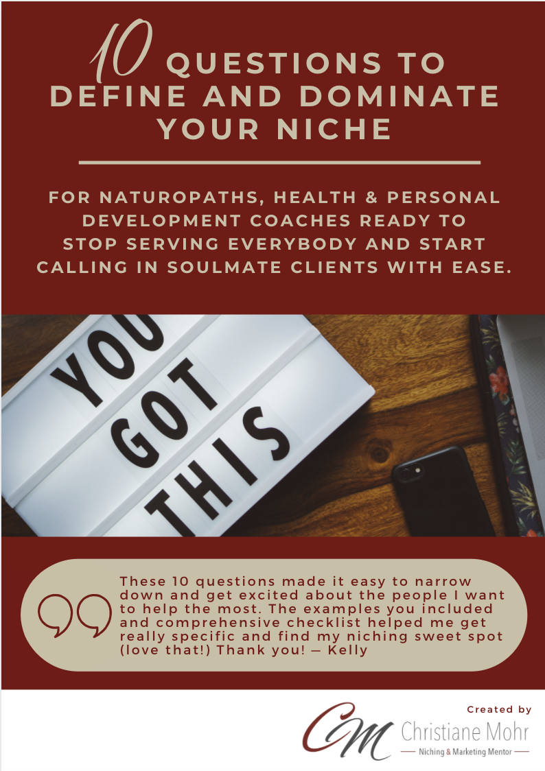 Niching & Marketing Strategy for health & life coaches - Christiane ...